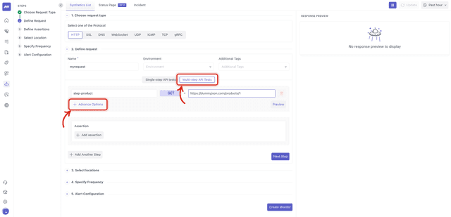 Set Up Multistep Synthetic Monitoring with Middleware